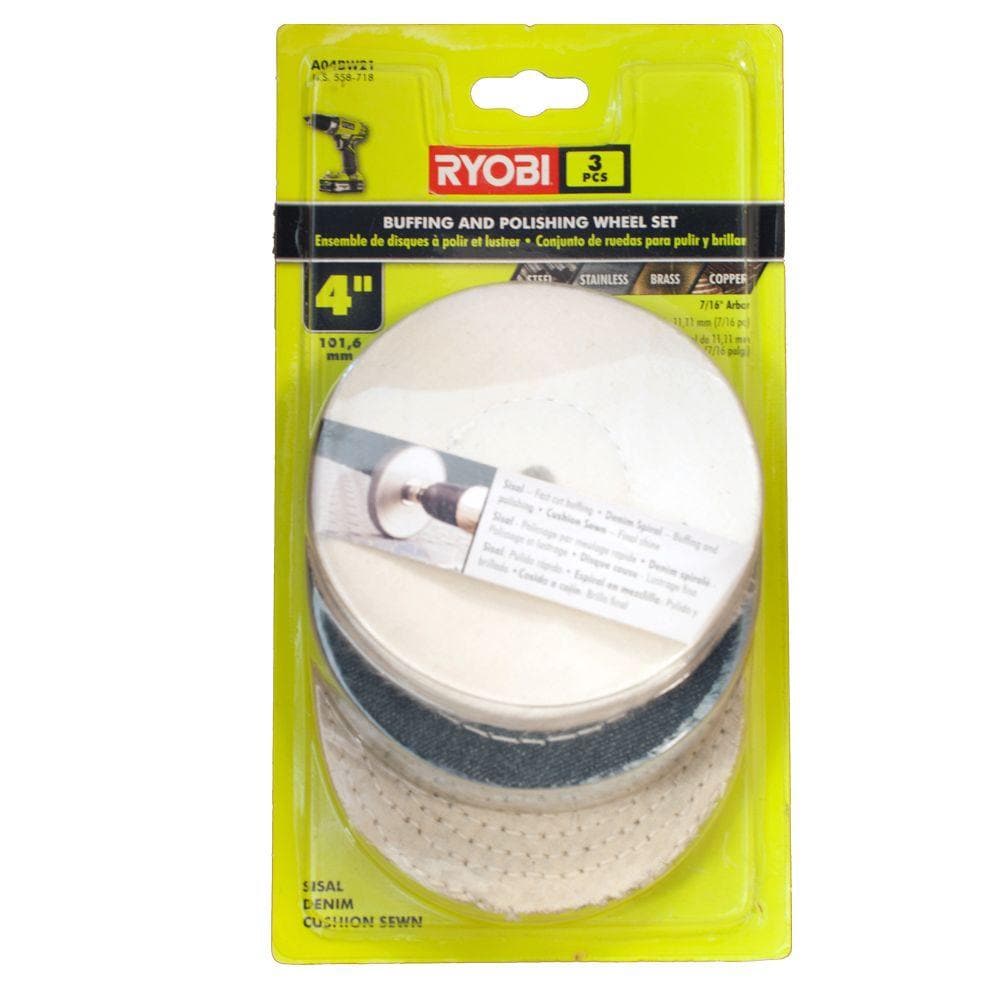 3PC 4" BUFFING WHEEL SET - RYOBI Tools